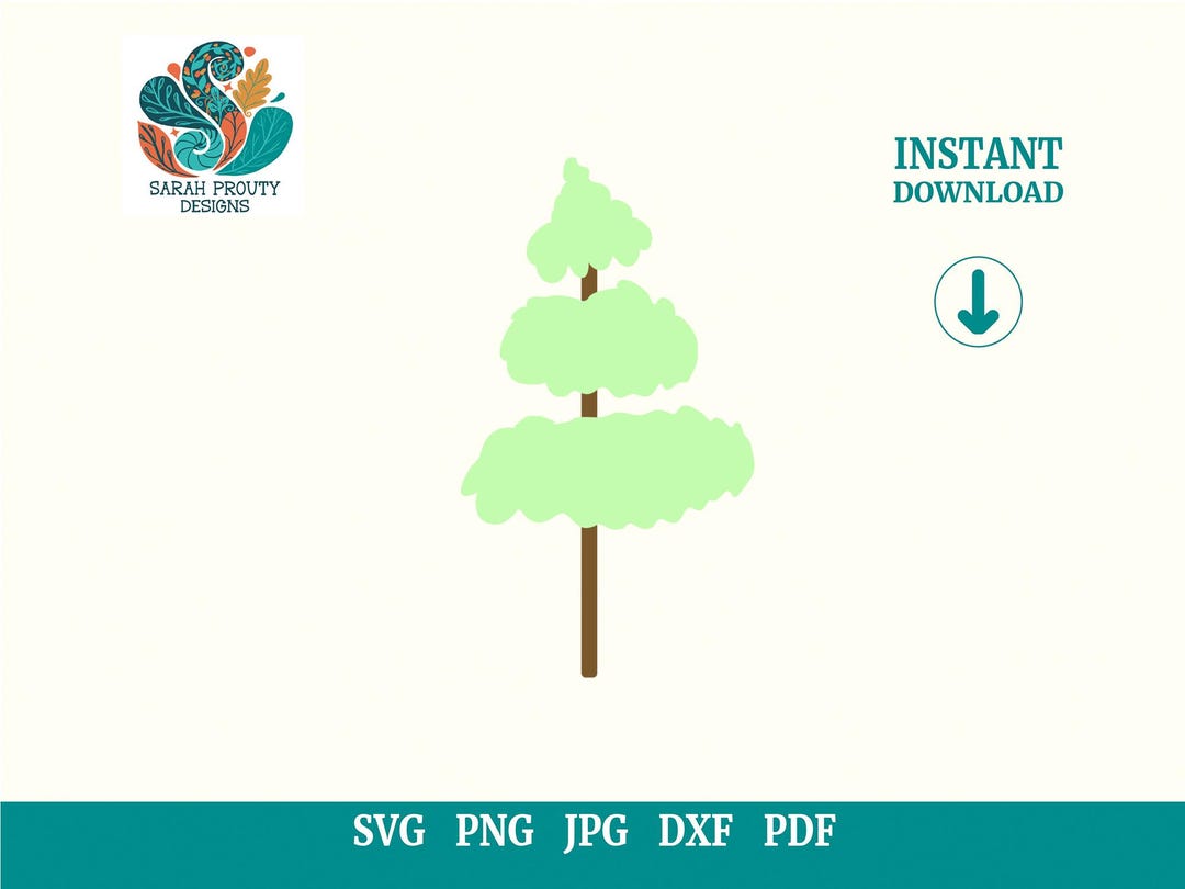 Tree Digital, SVG Cut File, Vector Graphics, Printable Tree Clipart ...