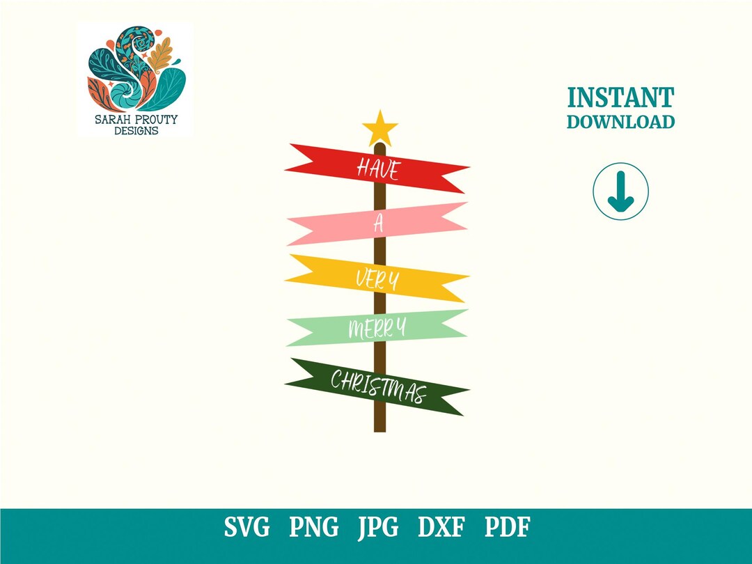 Have a Very Merry Christmas Digital SVG, Christmas Tree SVG, Holiday ...