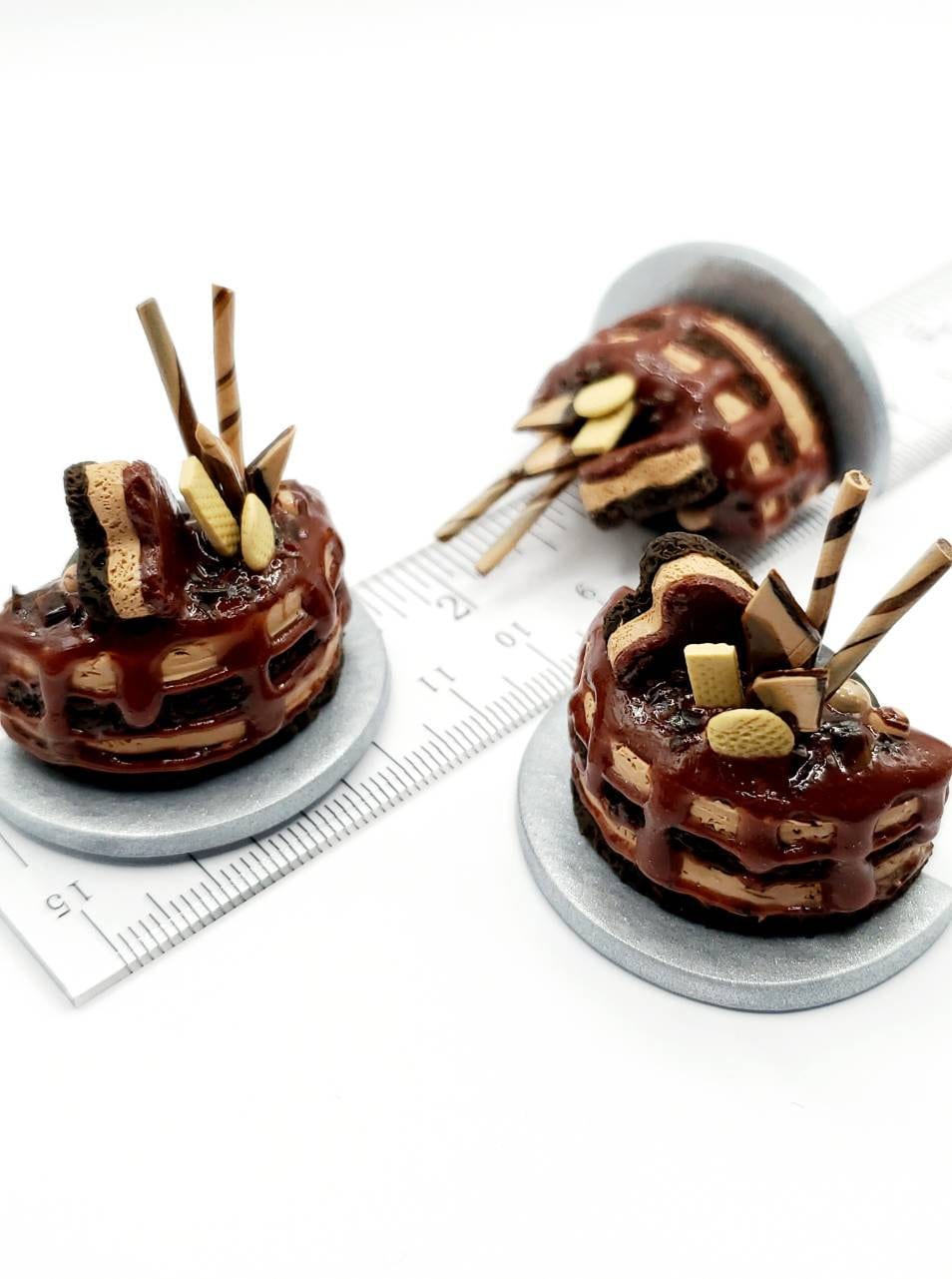 Realistic Miniature Chocolate Cake Refrigerator Magnet Tiny - Etsy