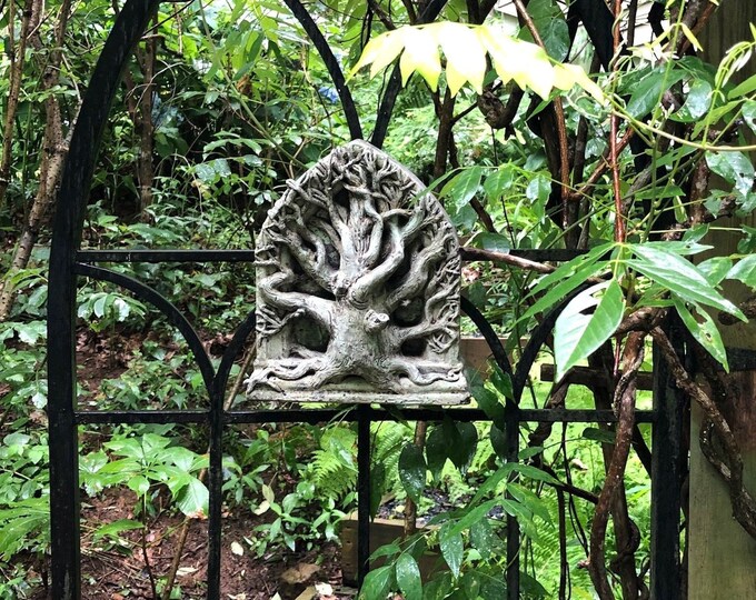 Large Bas Relief Oak Tree Garden Sculpture Tile, Architectural Tile ...