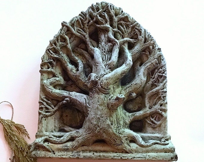 Handmade Oak Tree Tile Backsplash, Tree of Life Wall Sculpture, Druid ...