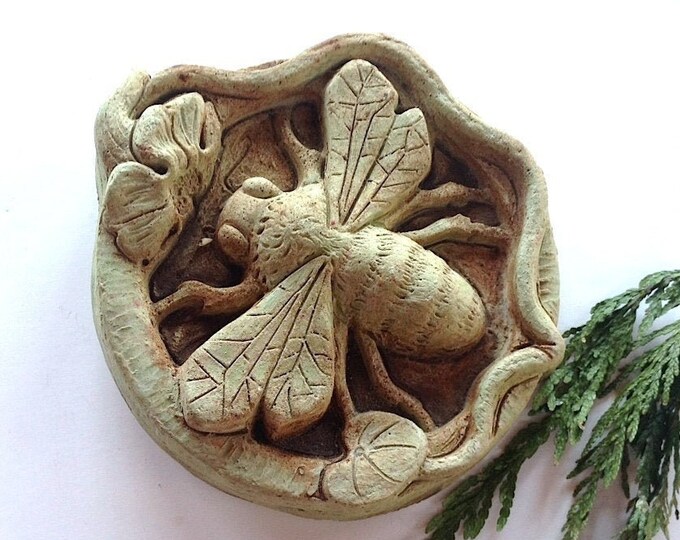 Honey Bee Concrete Tile, Bee Sculpture, Art Nouveau Tile, Bee Gift ...