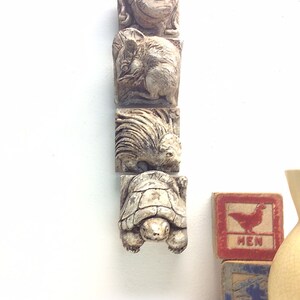 Stacked Animal Tiles Set of 4 Wall Sculpture Decorative | Etsy