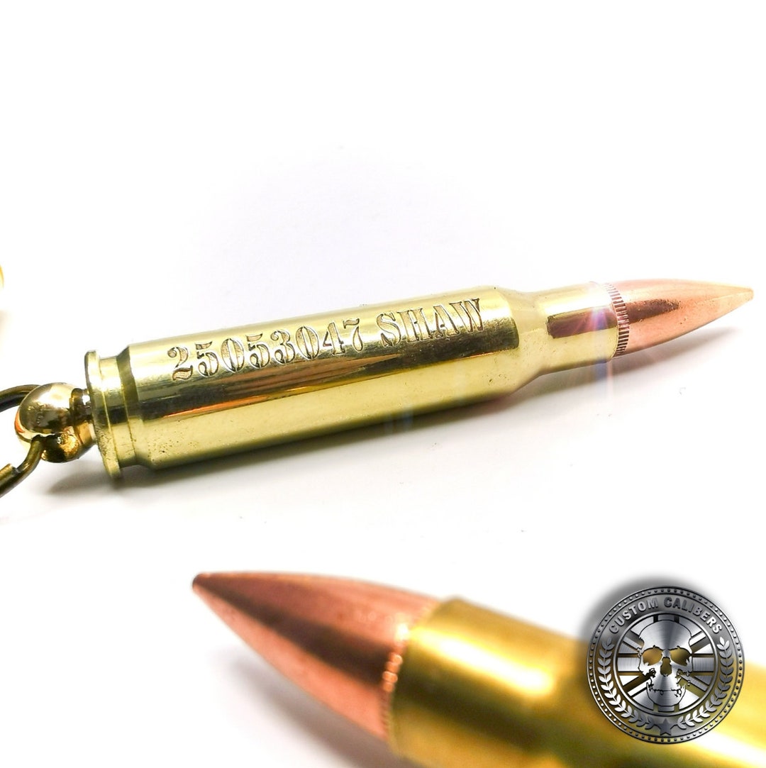 308 Bullet Key Ring, 7.62mm Bullet Keyring Customised With Personal ...