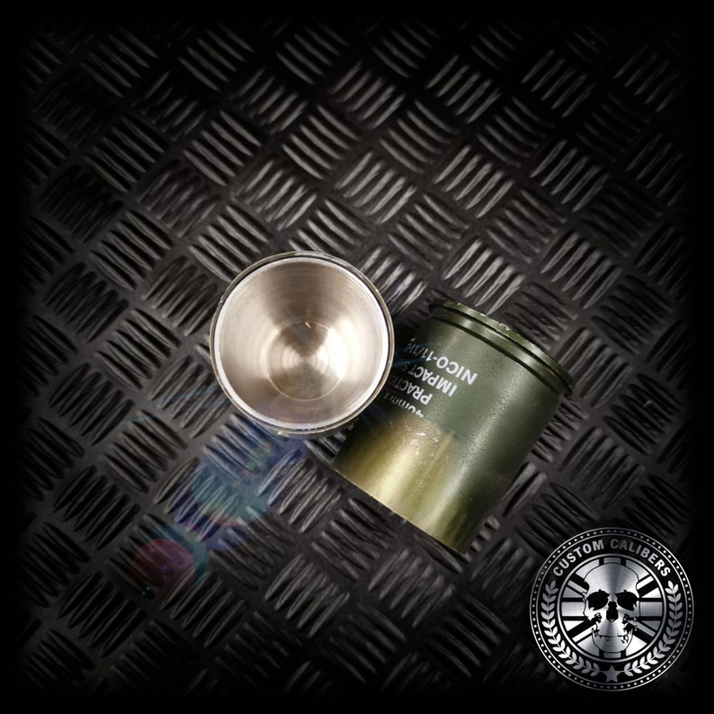 Engraved Shot glass made from 40mm GMG grenade casing | Etsy