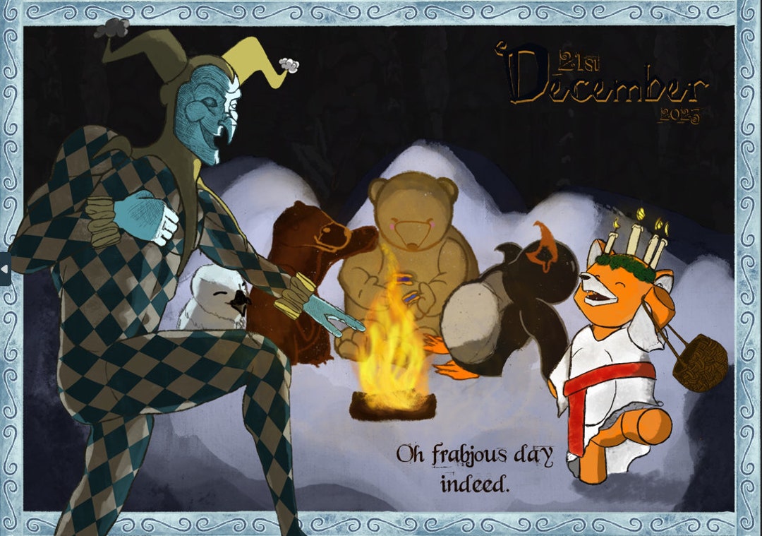 Winter Solstice Celebration 2023 Digital Print With Silly Billy and ...