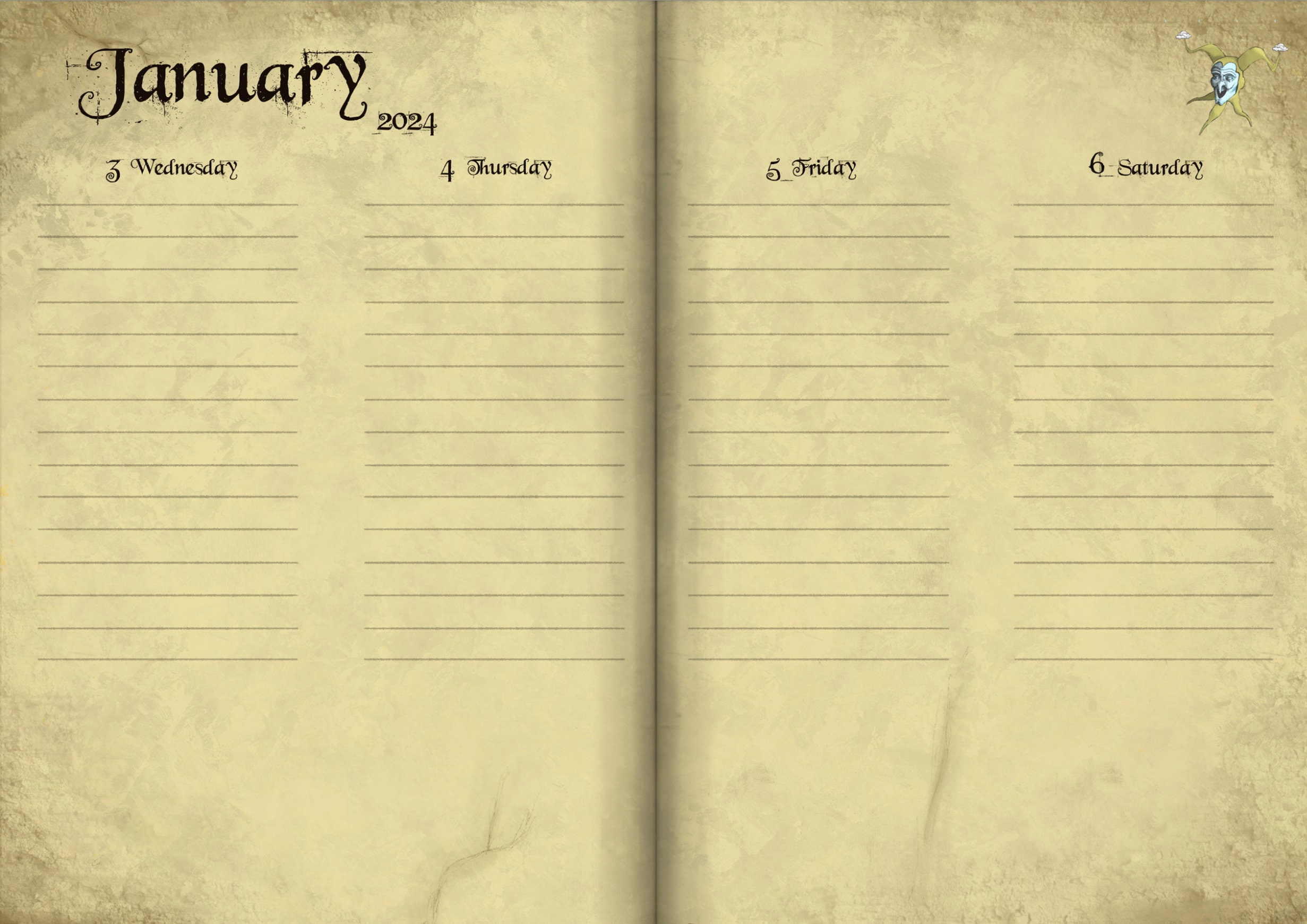 2024 Winter Solstice Digital Planner January - March, Medieval ...
