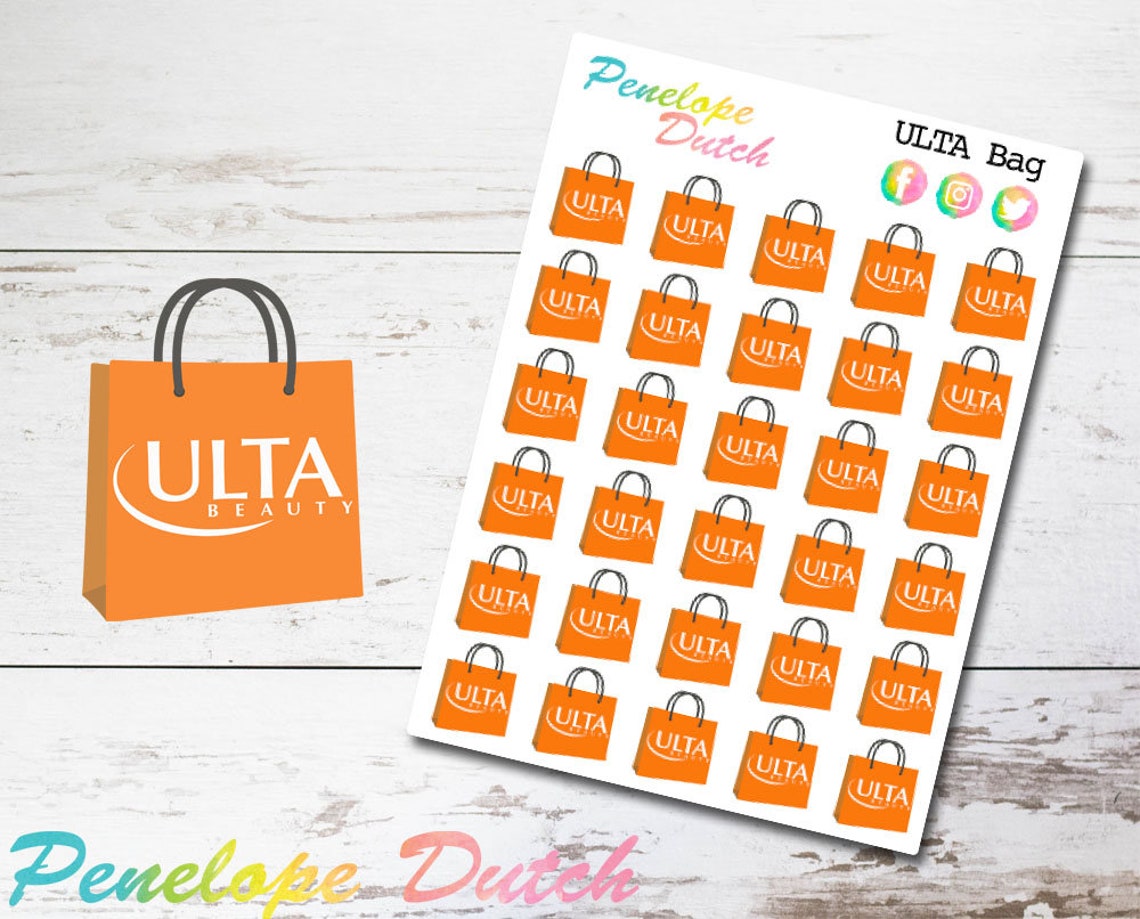 ULTA Makeup Shopping Bag Planner Stickers | Etsy