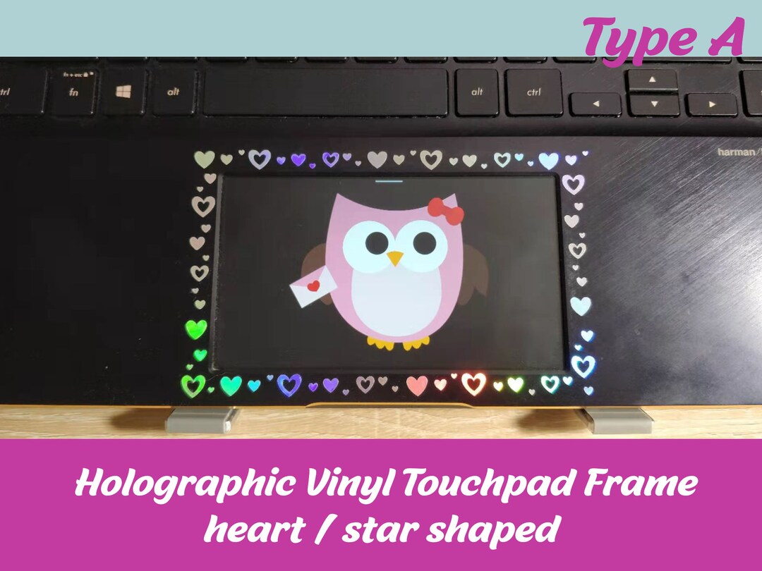 Heart/star Shaped Laptop Touchpad Adhesive Vinyl Decal Sticker ...