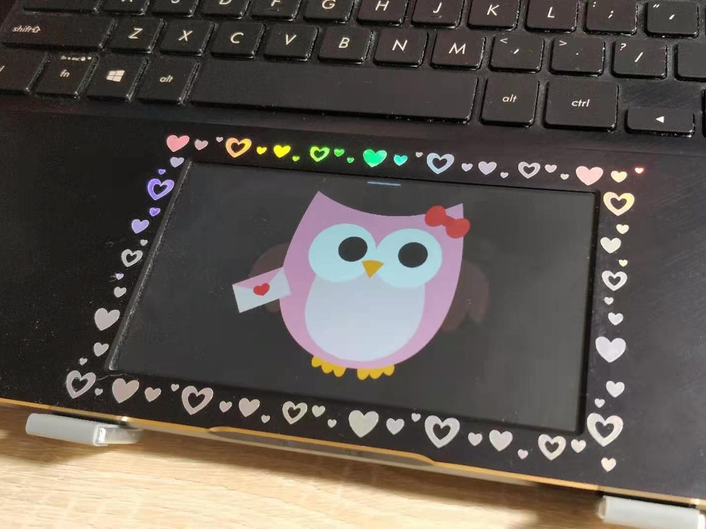 Heart/star Shaped Laptop Touchpad Adhesive Vinyl Decal Sticker ...