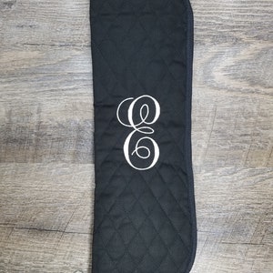 Solid BLACK Flat/curling Iron Bag Monogram Included; Many Color Options ...