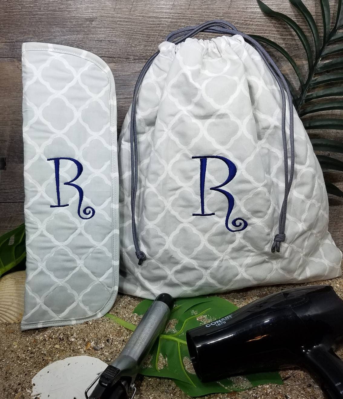 BUNDLE Reg Curling/flat Iron Bag AND Drawstring Dryer Bag | Etsy