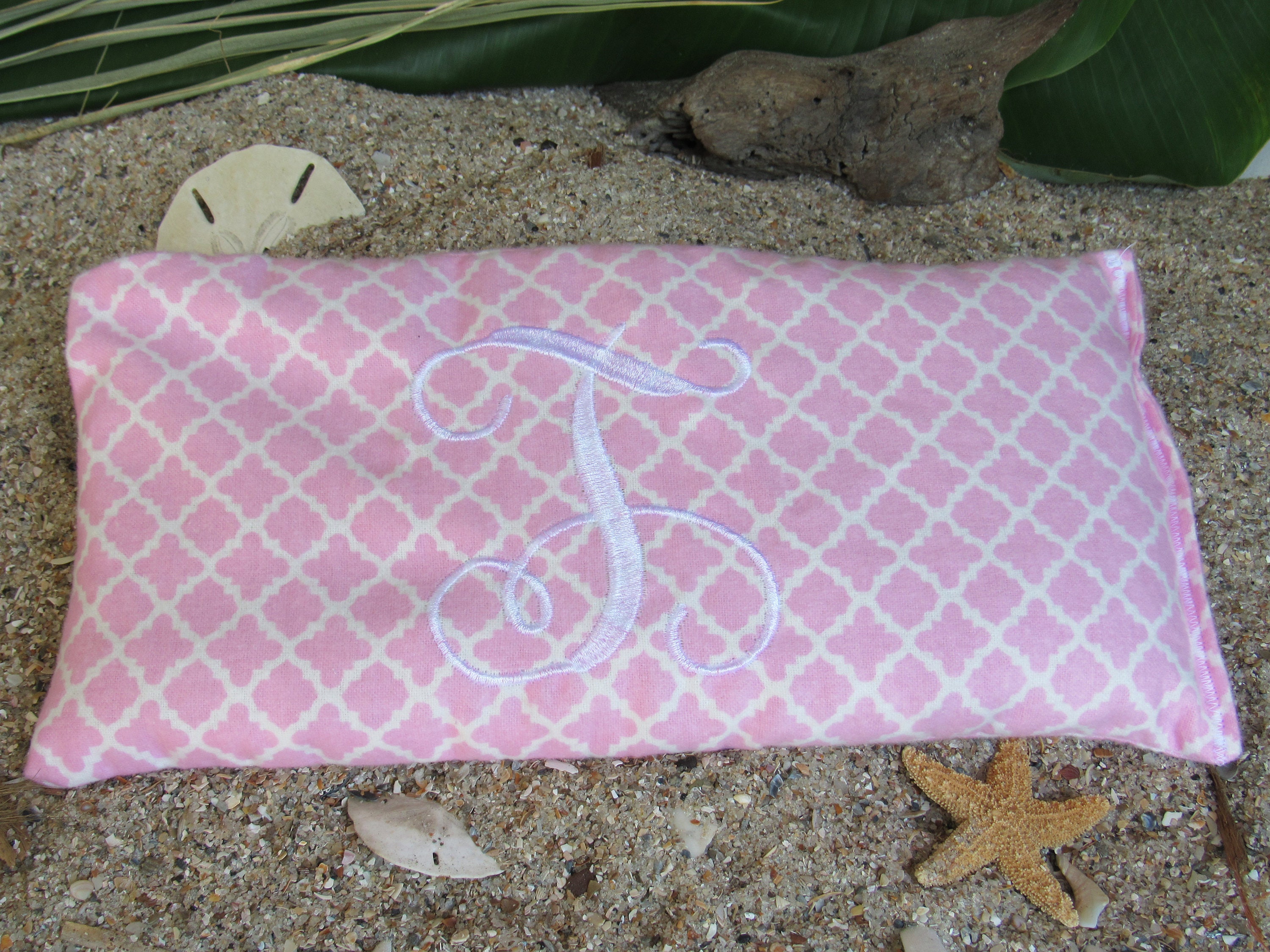 Embroidered Heat Therapy Rice Bag PASTEL Pink Hot Cold Wrap | Etsy