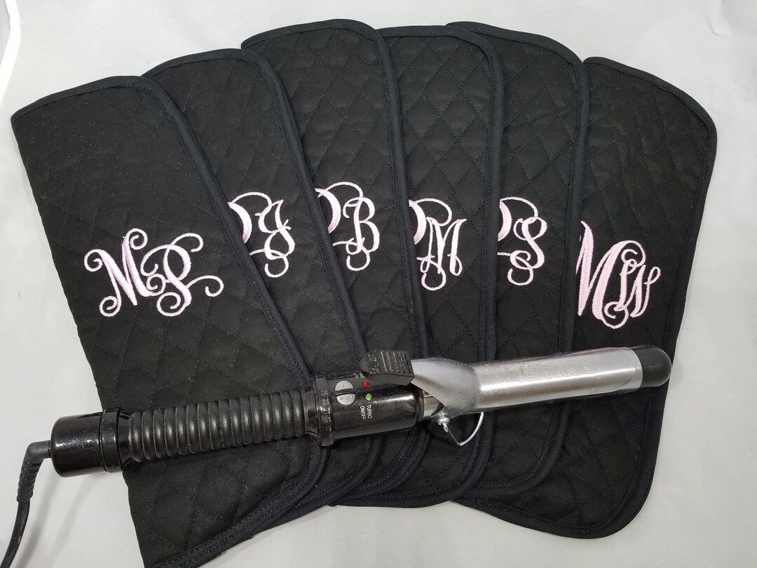 Solid BLACK Flat/curling Iron Bag Monogram Included; Many Color Options ...