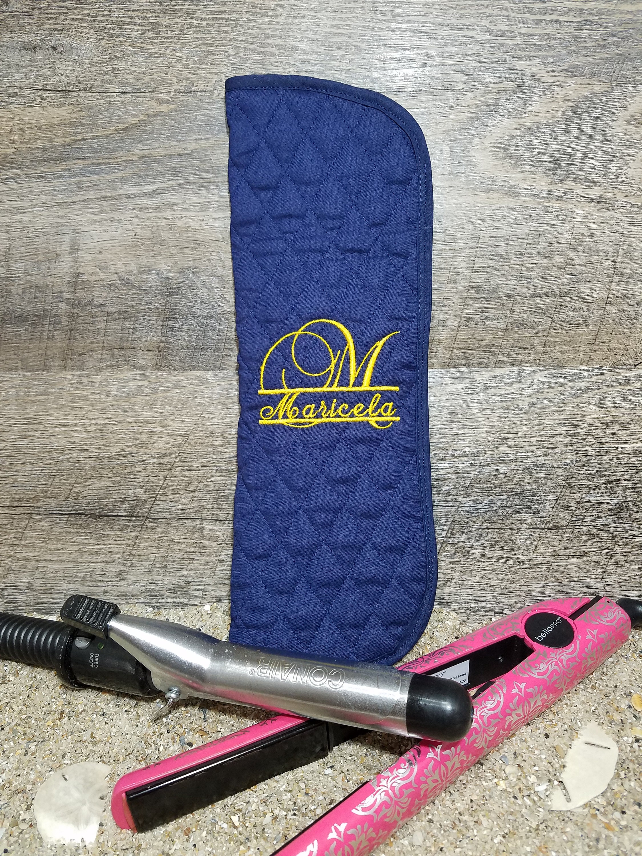NAVY Blue Flat/Curling Iron Bag Monogram Included Many Color | Etsy