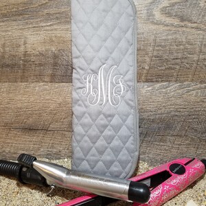 Solid GRAY Flat/curling Iron Bag Monogram Included; Many Color Options ...