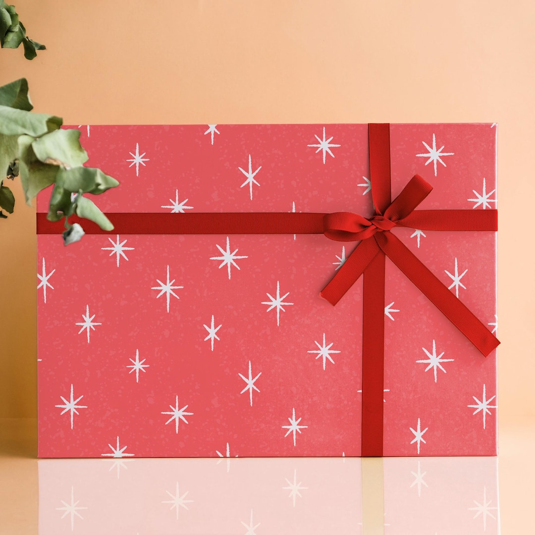 Atomic Stars /snow Wrapping Paper Sheets (20"w X 29"h) - Etsy