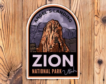 Angels Landing Zion National Park Sticker Utah State - Etsy