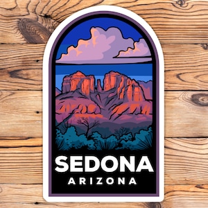 Sedona Arizona Badge Sticker - Etsy