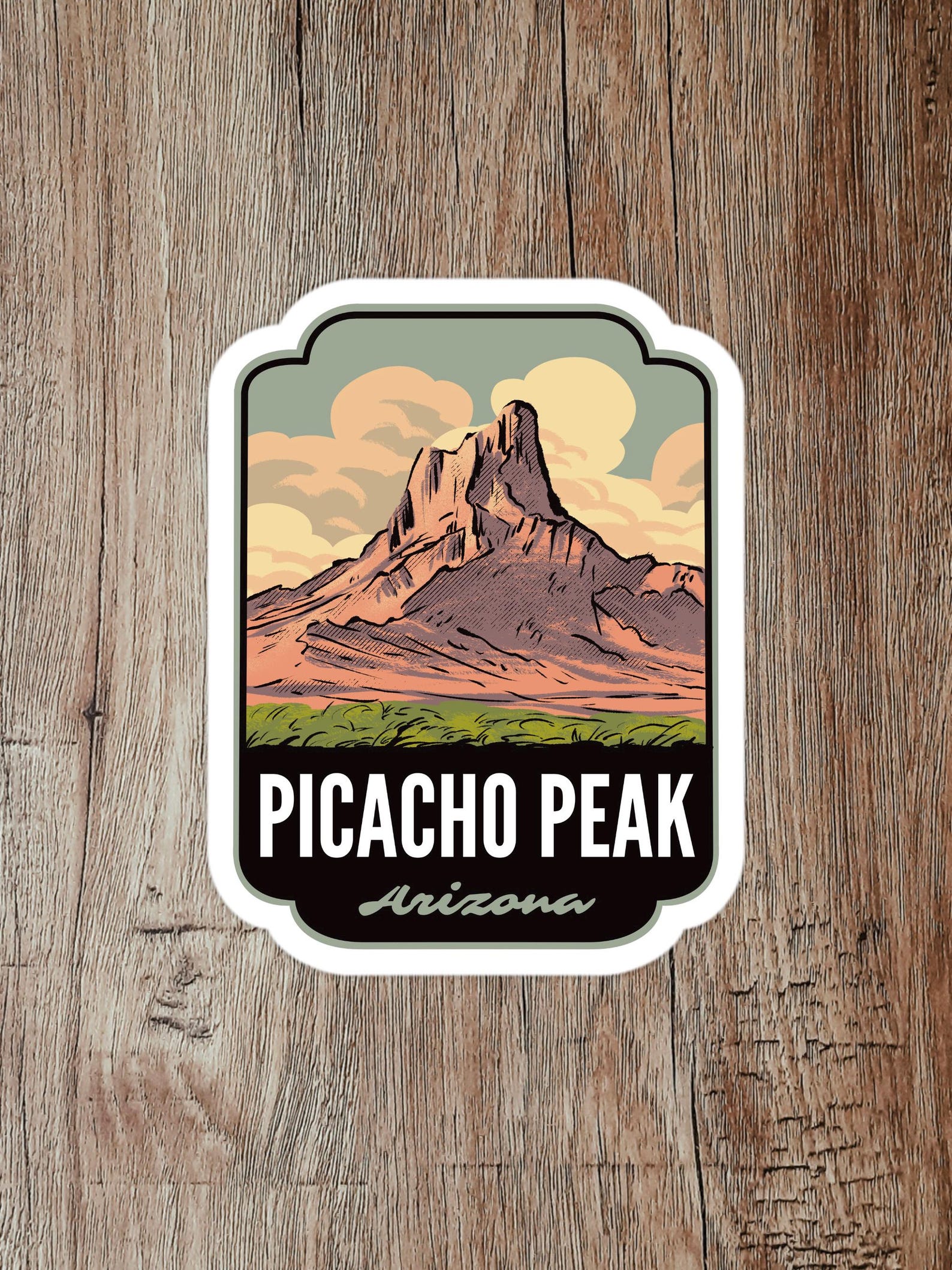 Picacho Peak Arizona - Vinyl Sticker - Etsy