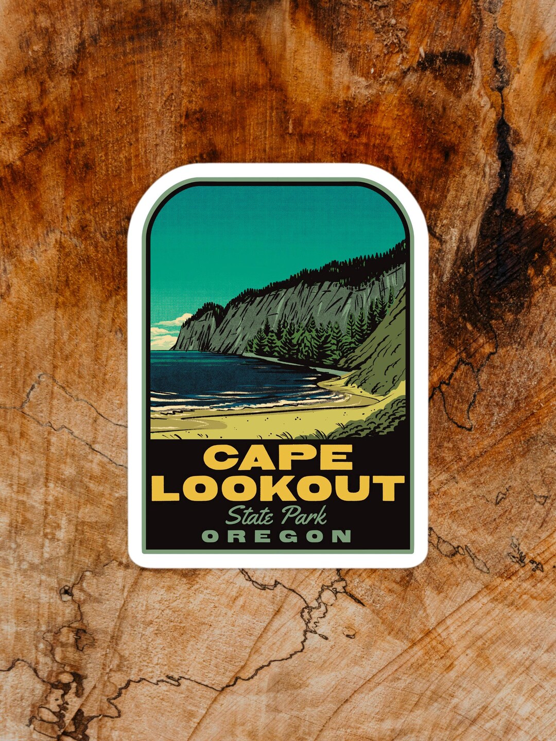 Cape Lookout State Park Oregon - Vinyl Sticker - Etsy