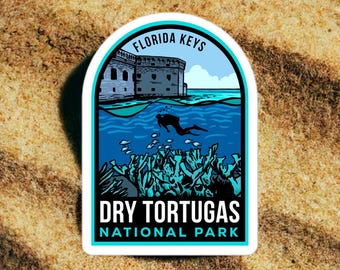 Vinyl Sticker; Dry Tortugas National Park Florida Sailboats, Waterproof ...