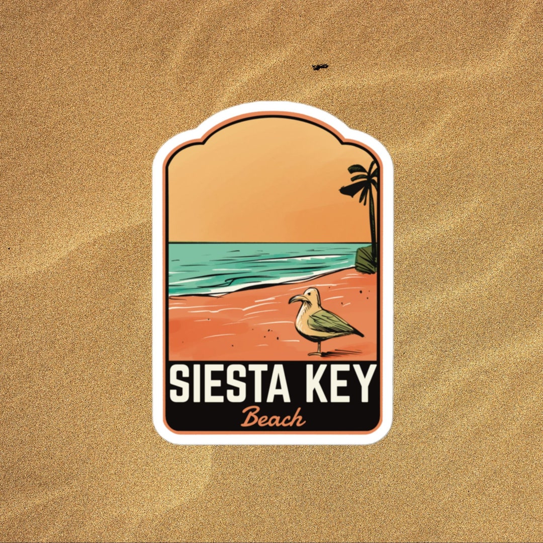 Siesta Key Beach Florida - Vinyl Sticker - Etsy