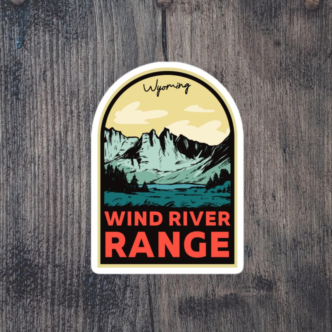 Wind River Range WY Vinyl Sticker - Etsy