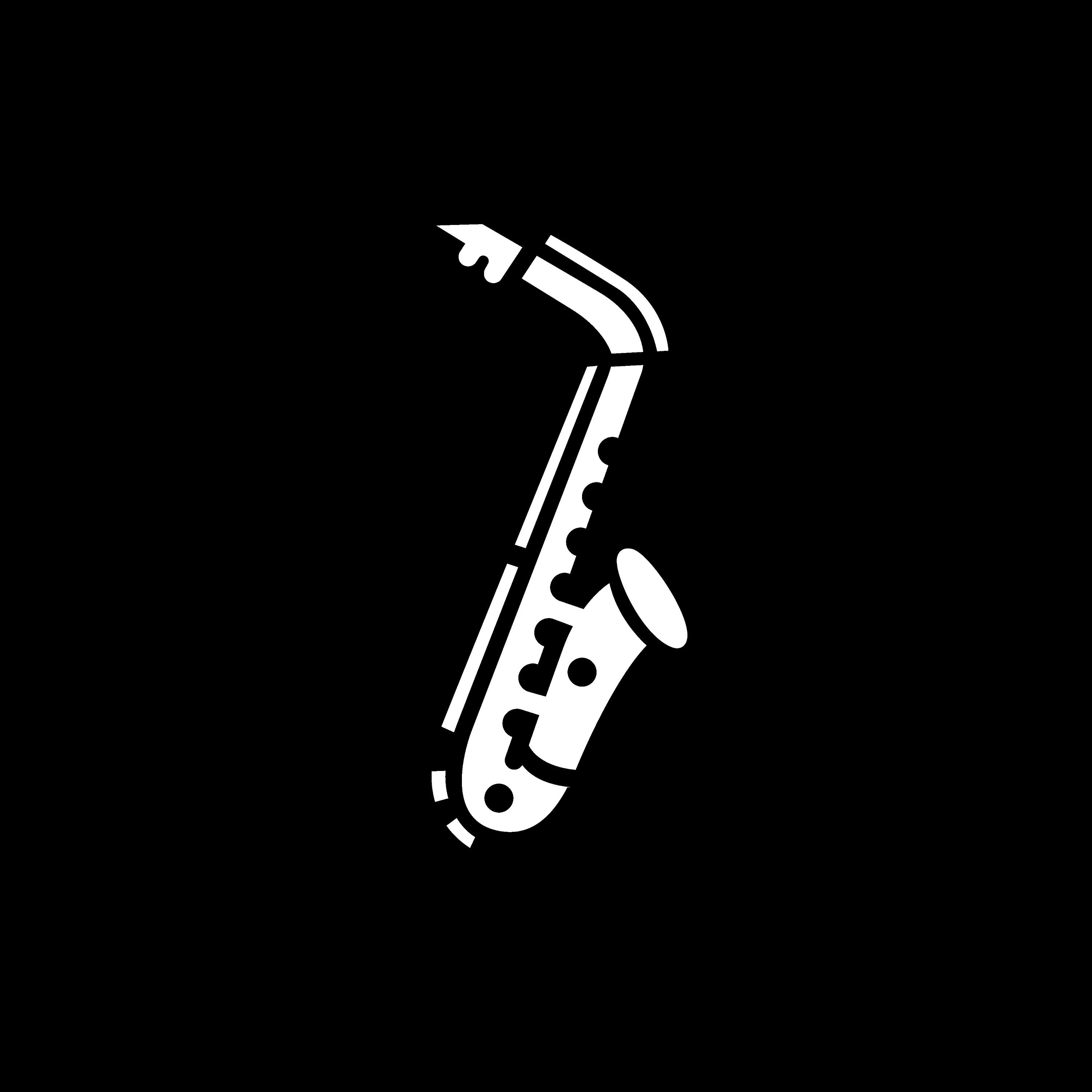 Minimal Saxophone SVG Logo Vector | Etsy