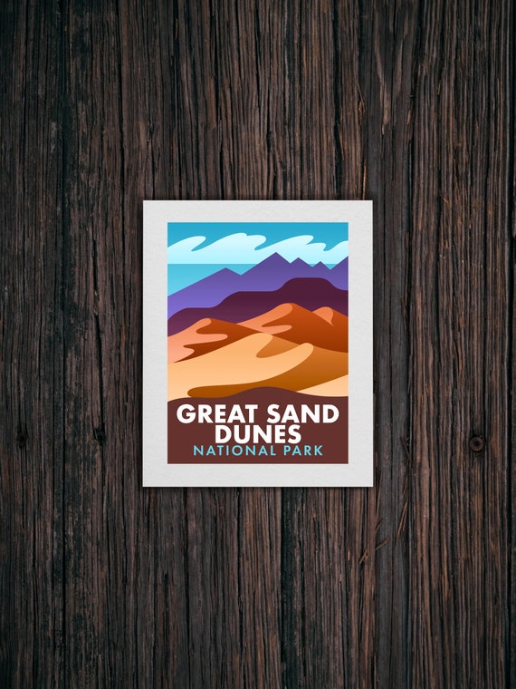 Great Sand Dunes National Park Poster Wall Art Print | Etsy