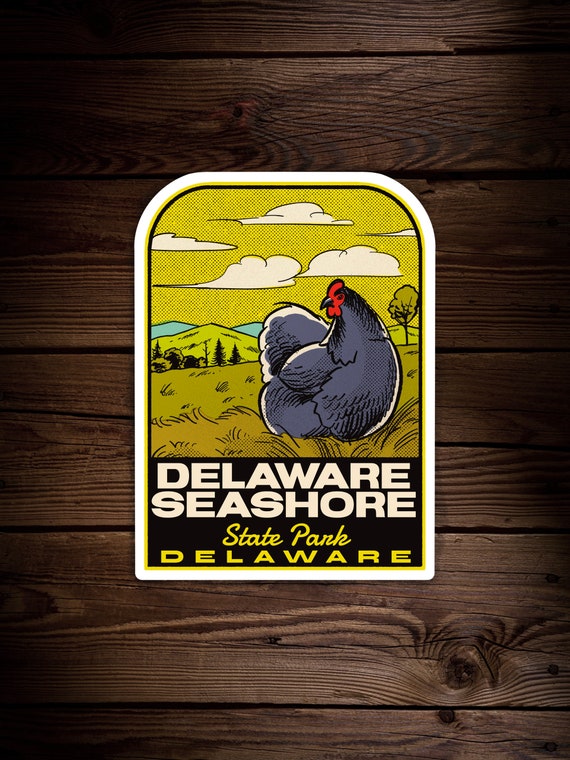 Delaware Seashore State Park DE Vintage Travel Sticker - Etsy