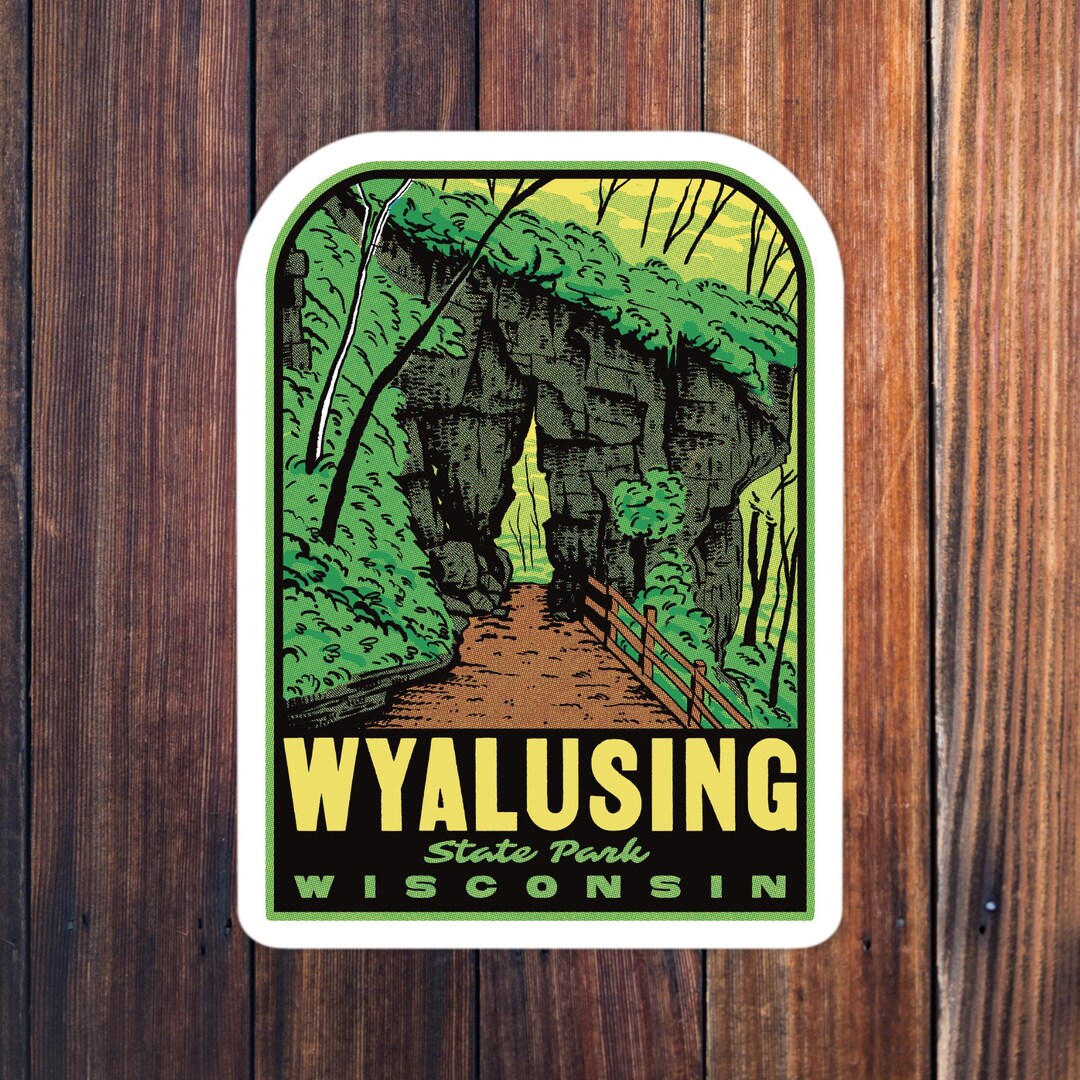 Wyalusing State Park Wisconsin Vinyl Sticker - Retro Travel Decals - Etsy