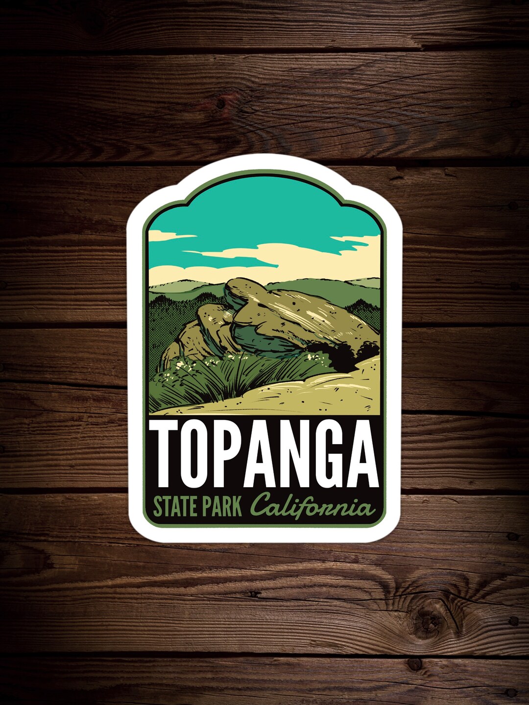 Topanga State Park California - Vinyl Sticker - Etsy