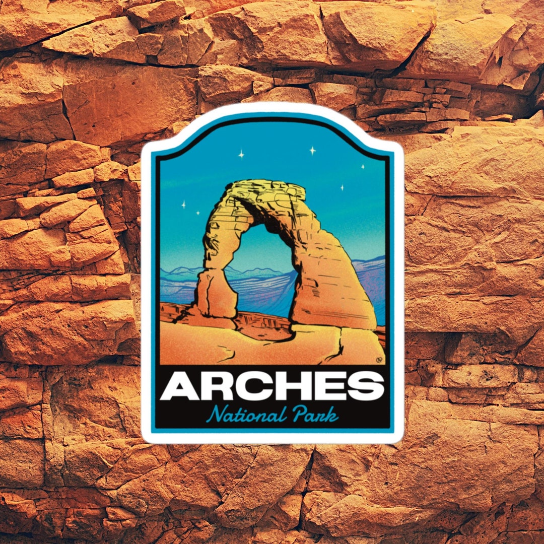 Arches National Park Retro Vinyl Sticker - Etsy