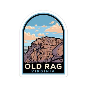 Old Rag Mountain Virginia - Vinyl Sticker - Etsy