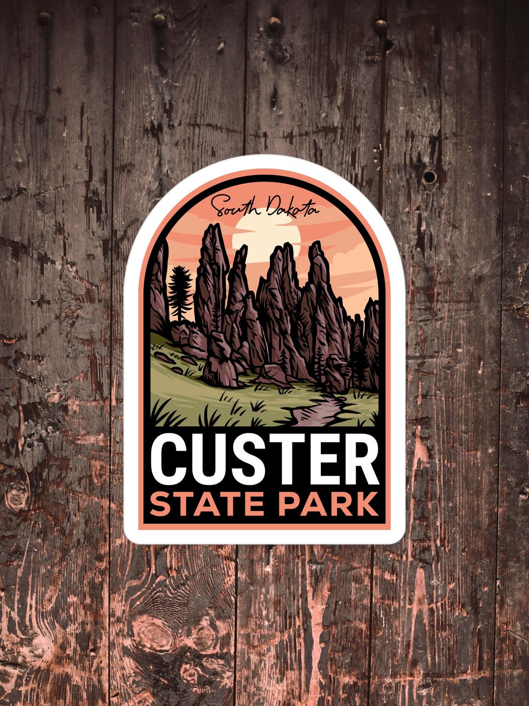 Custer State Park South Dakota - Vinyl Sticker - Etsy