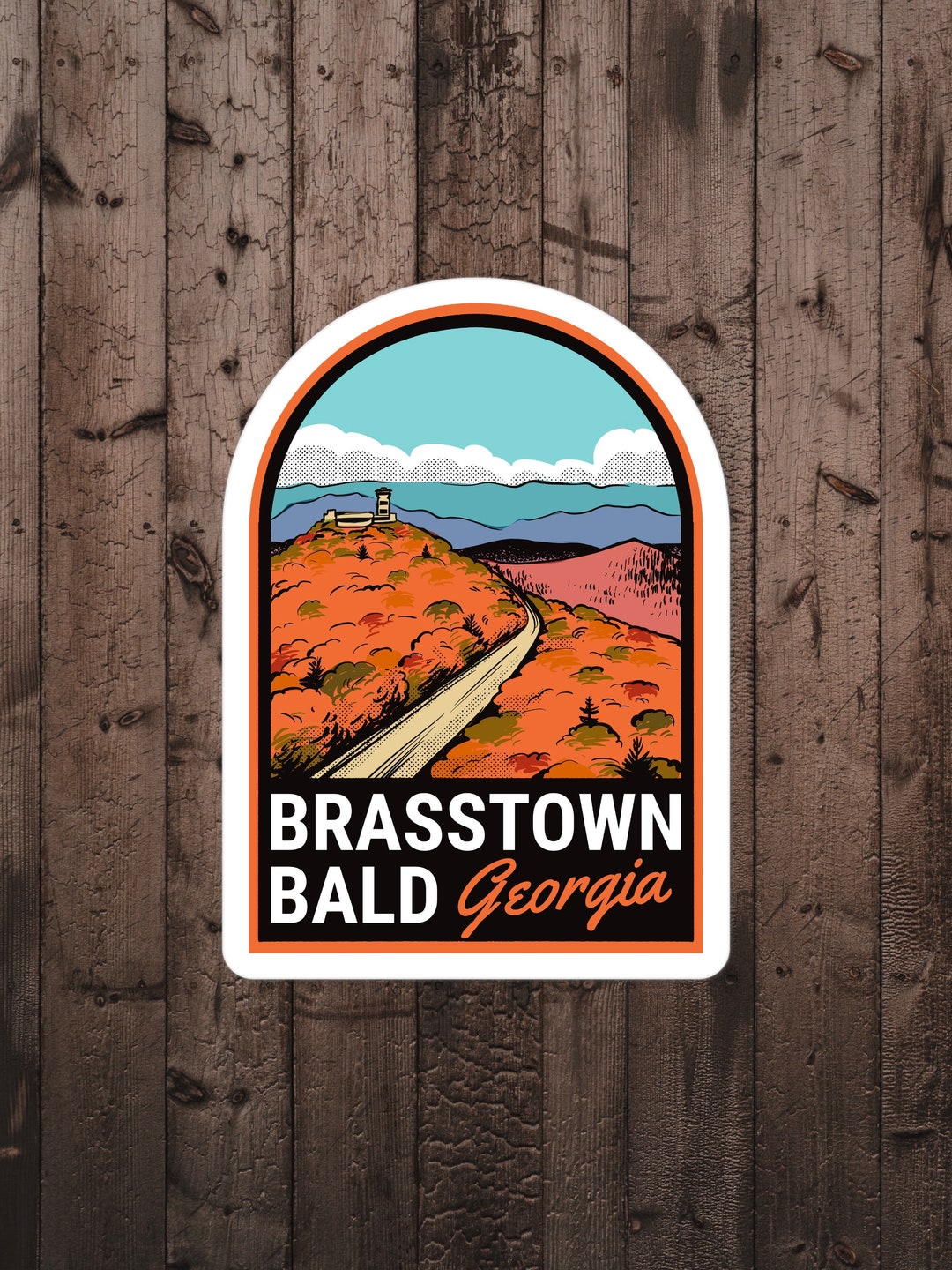 Brasstown Bald Georgia - Vinyl Sticker - Etsy