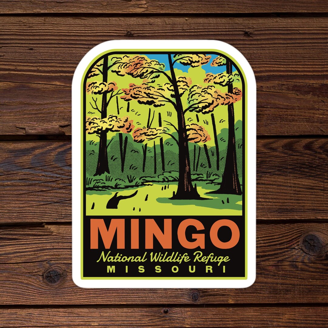 Mingo National Wildlife Refuge Missouri Retro - Vinyl Sticker - Etsy