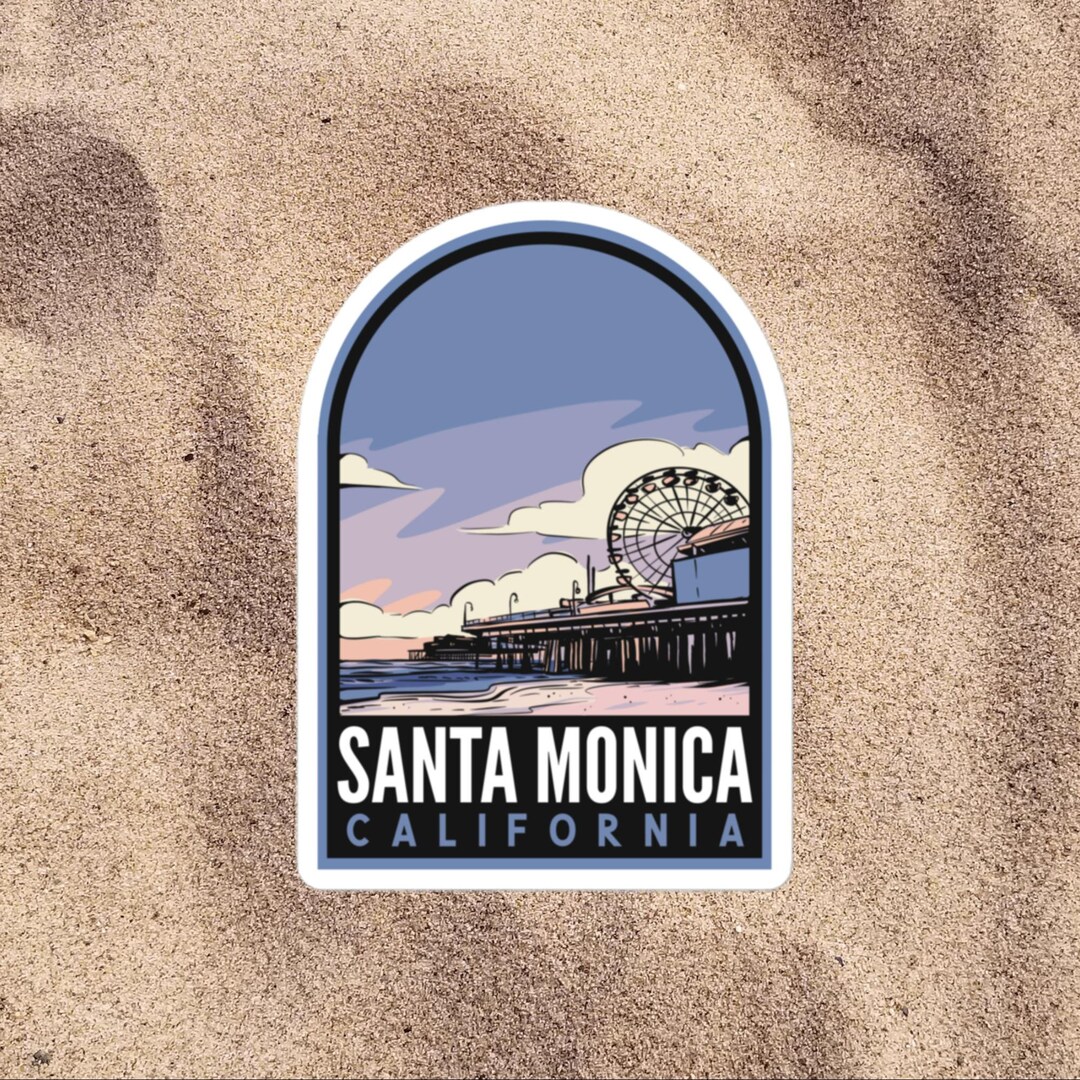 Santa Monica California - Vinyl Sticker - Etsy