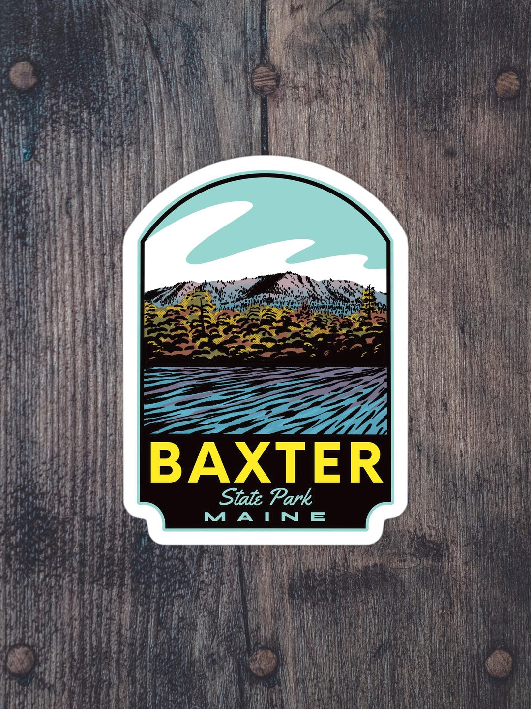 Baxter State Park Maine - Vinyl Sticker - Etsy