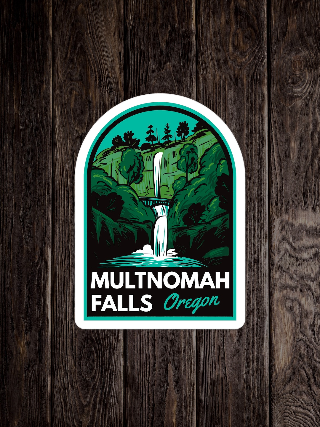 Multnomah Falls Oregon - Vinyl Sticker - Etsy