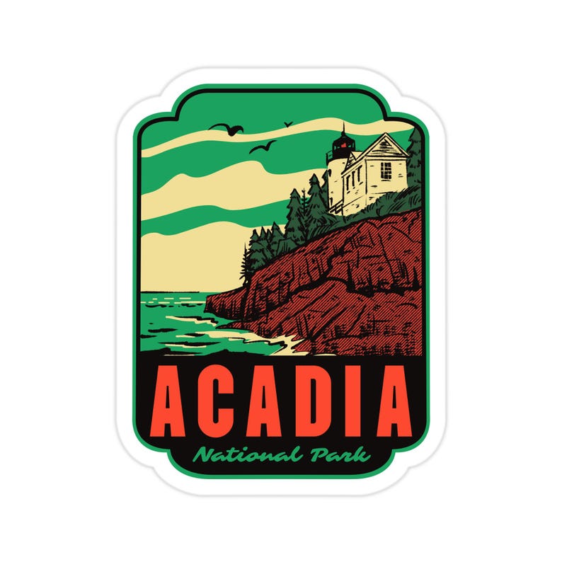 Acadia National Park - Vinyl Sticker - Etsy
