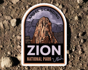 Zion National Park Angel’s Landing Inspired Sticker | Utah I Matte ...