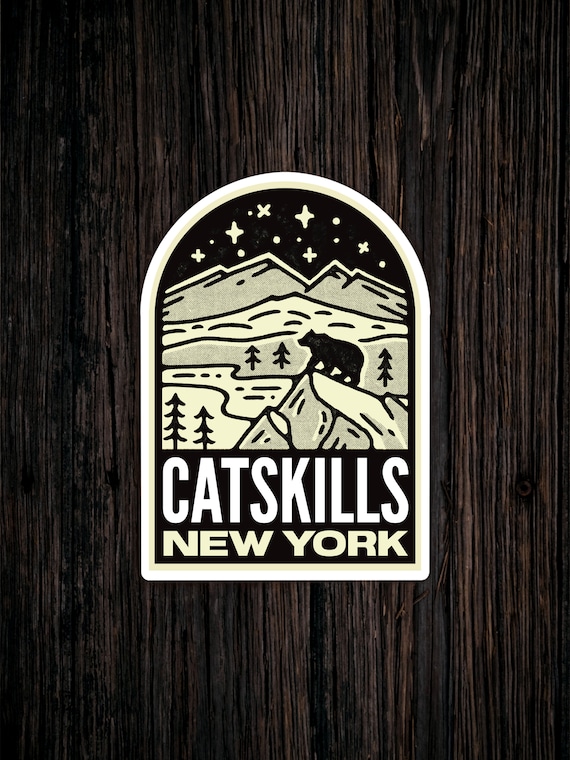 Catskills New York Mountains Vintage Sticker - Etsy