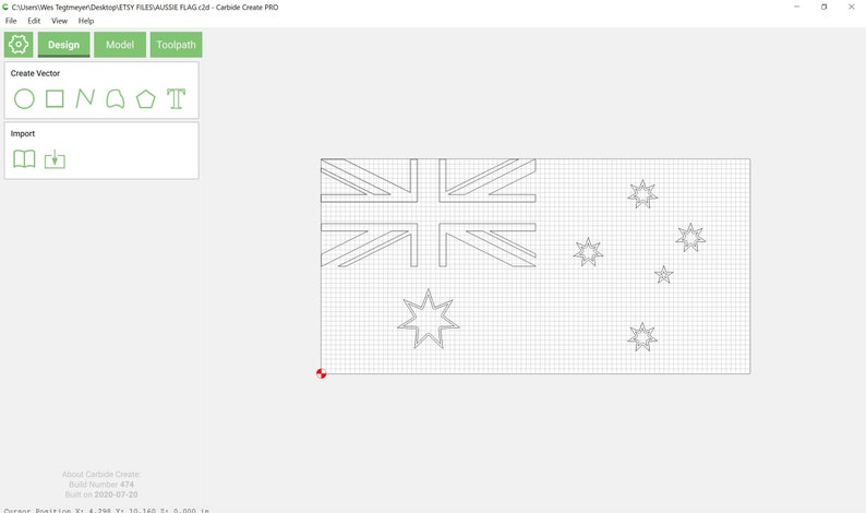 Australian Flag SVG File and C2d Carbide Create File With Tool Paths - Etsy