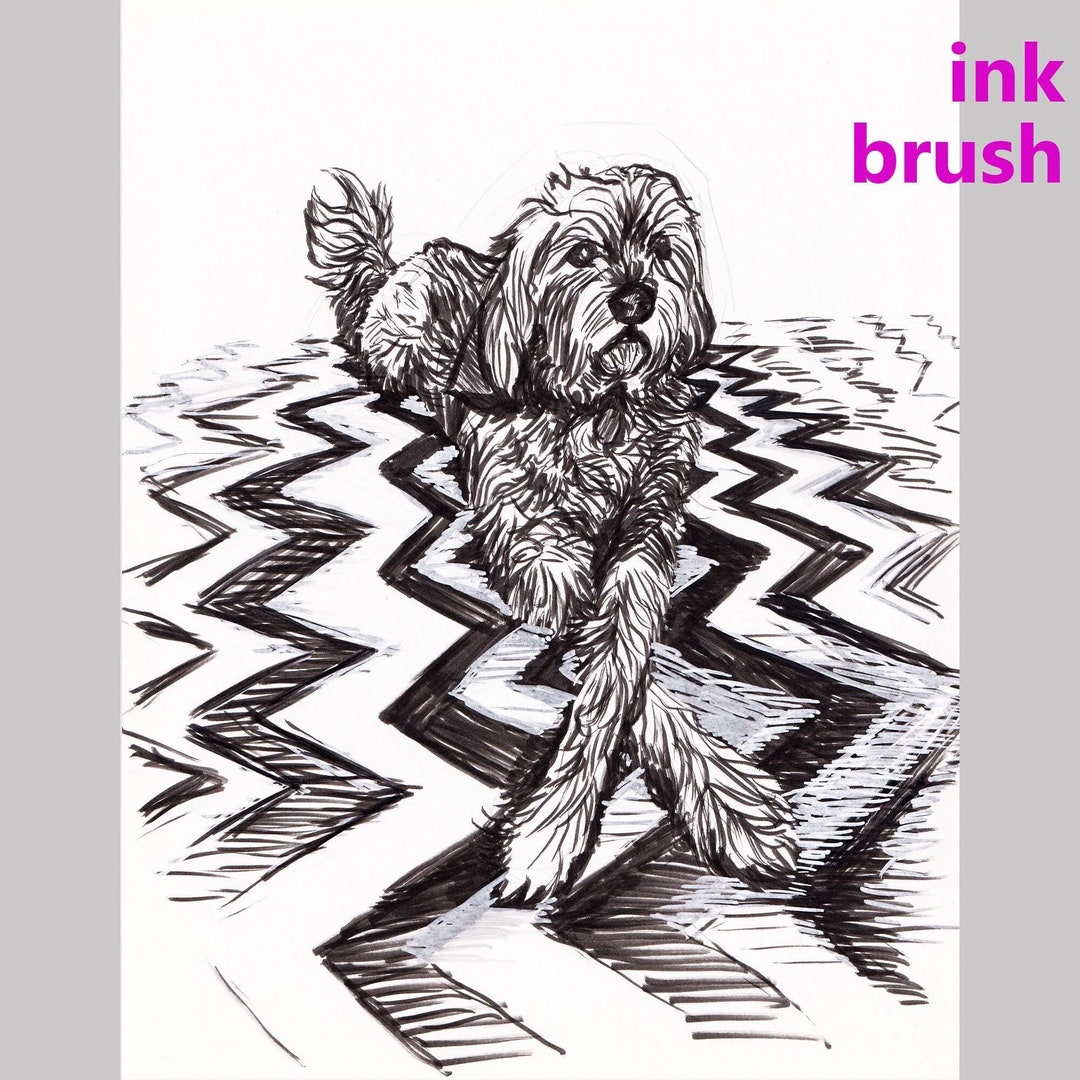 Custom Ink Drawing Portrait Illustration, Hand Drawn Sketch From Photo ...