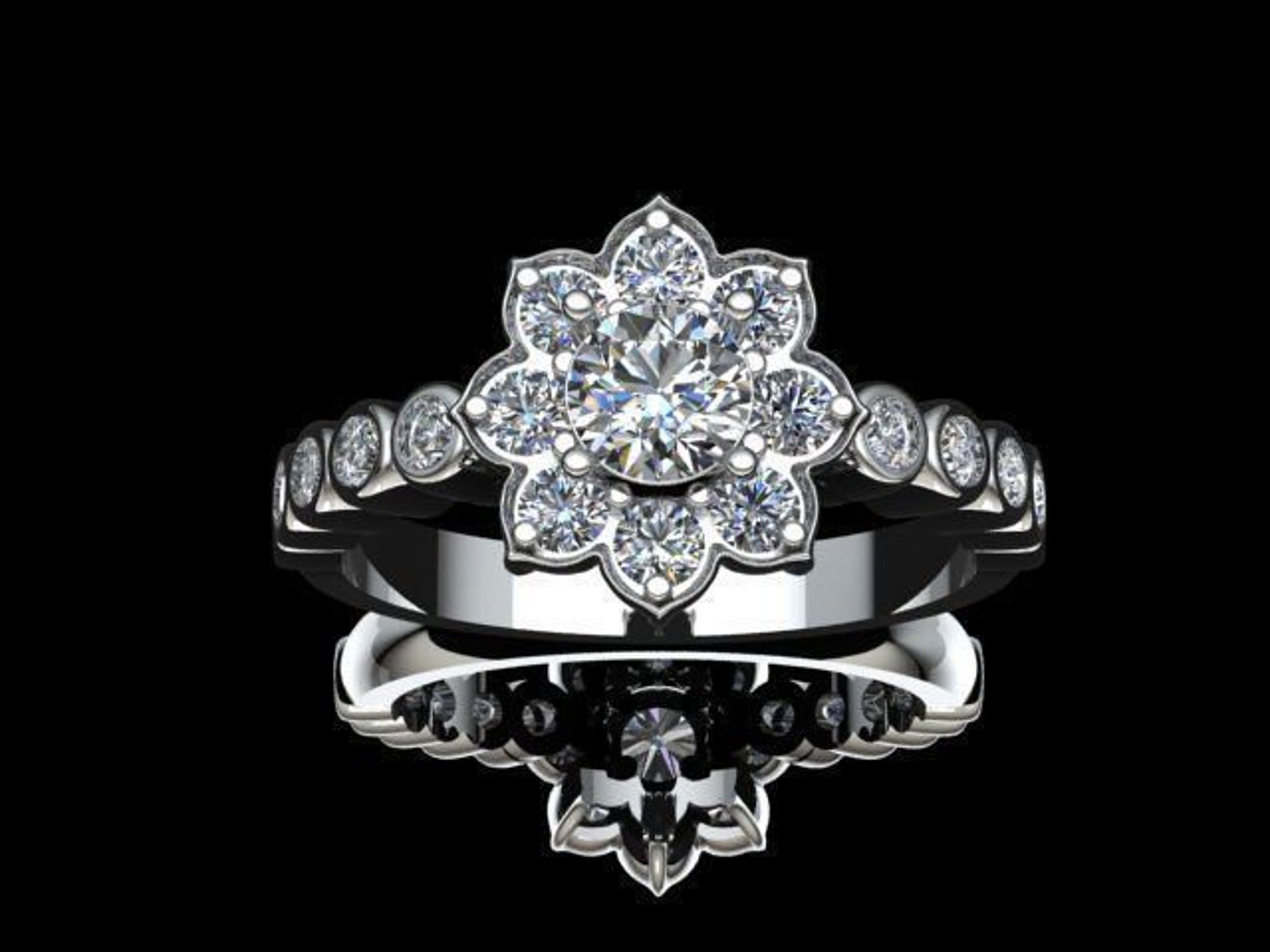 Flower Ring 3D CAD Digital File - Etsy