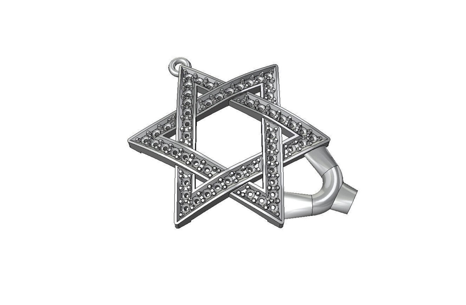 Star of David Pendant 3D CAD Digital Model STL File - Etsy