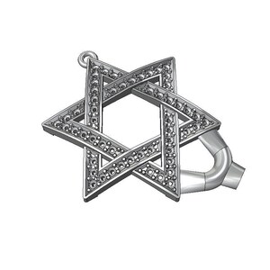 Star of David Pendant 3D CAD Digital Model STL File - Etsy