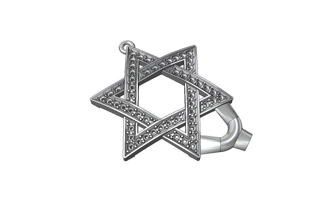 Star of David Pendant 3D CAD Digital Model STL File - Etsy